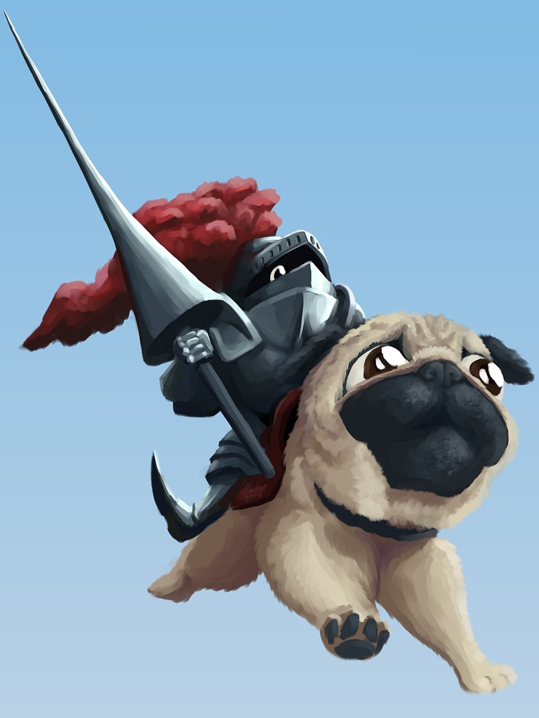 Pug Knight - Finished Artworks - Krita Artists