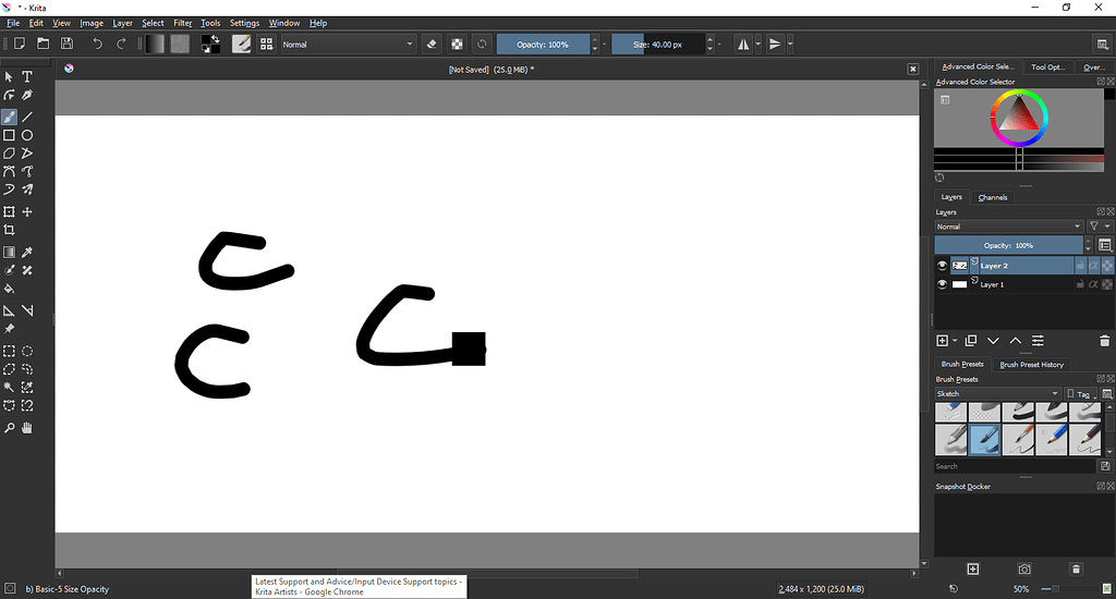 'Right click' with pen prevents smooth starting lines - Input Device ...