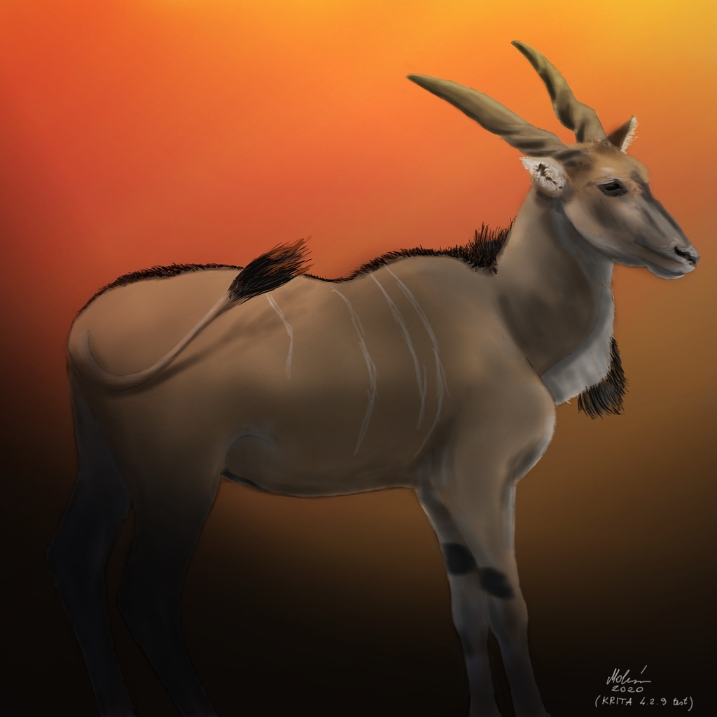 Antelope painting in Krita 4.2.9beta - Finished Artworks - Krita Artists