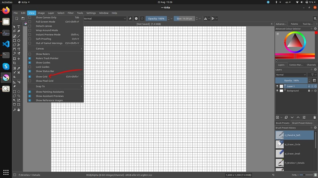 How To Change Grid Size General ions Krita Artists