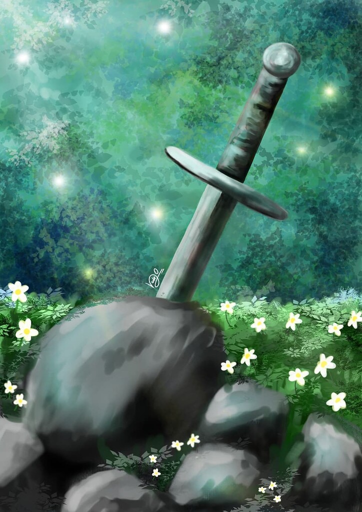 The Sword in the Stone - Finished Artworks - Krita Artists