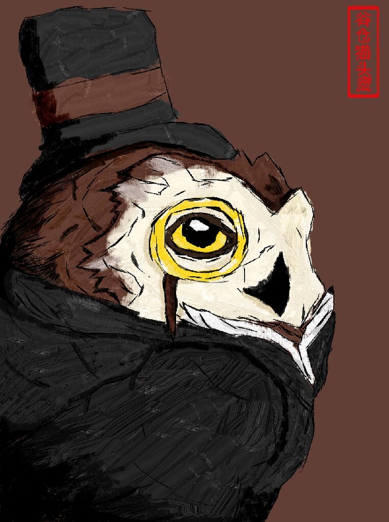 Fancy Owl - Finished Artworks - Krita Artists