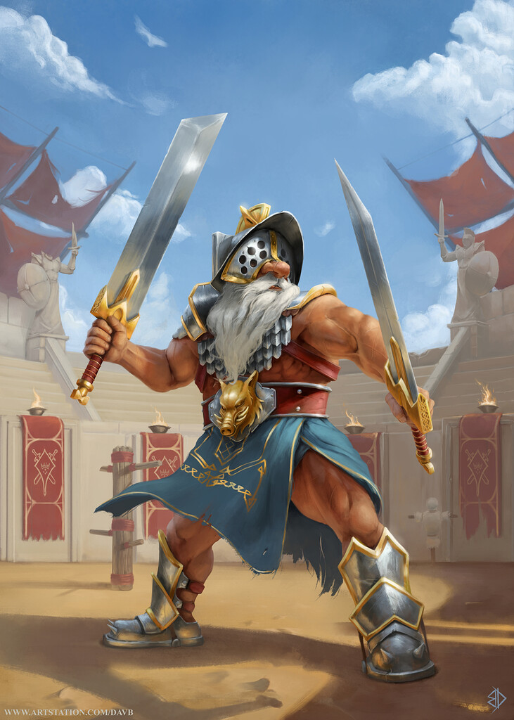 Dwarf Gladiator - Finished Artworks - Krita Artists