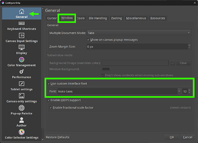 Changing UI font size of menu bar / layer text independently? - Basics & Interface - Krita Artists
