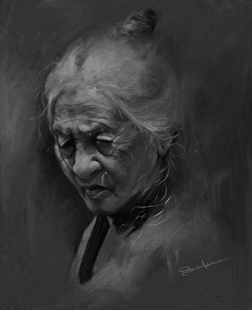 Portrait Study In Grayscale With RGBA Brushes - Finished Artworks ...