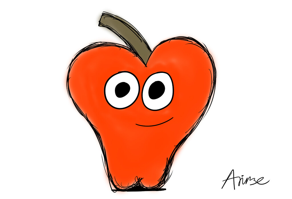 Cartoon Apple - Finished Artworks - Krita Artists