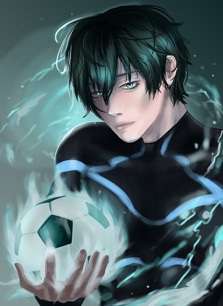 Rin blue lock fan art - Finished Artworks - Krita Artists