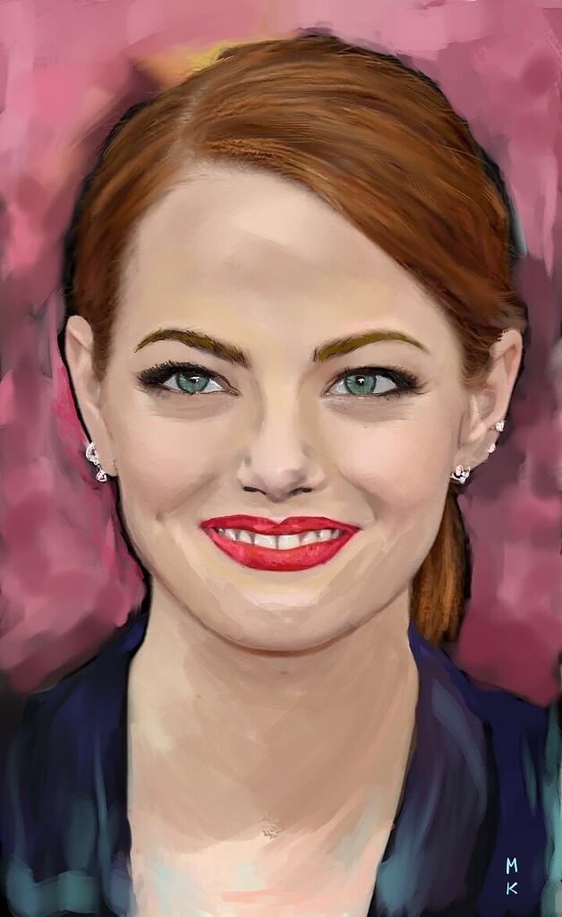 Retrato de Emma Stone - Finished Artworks - Krita Artists