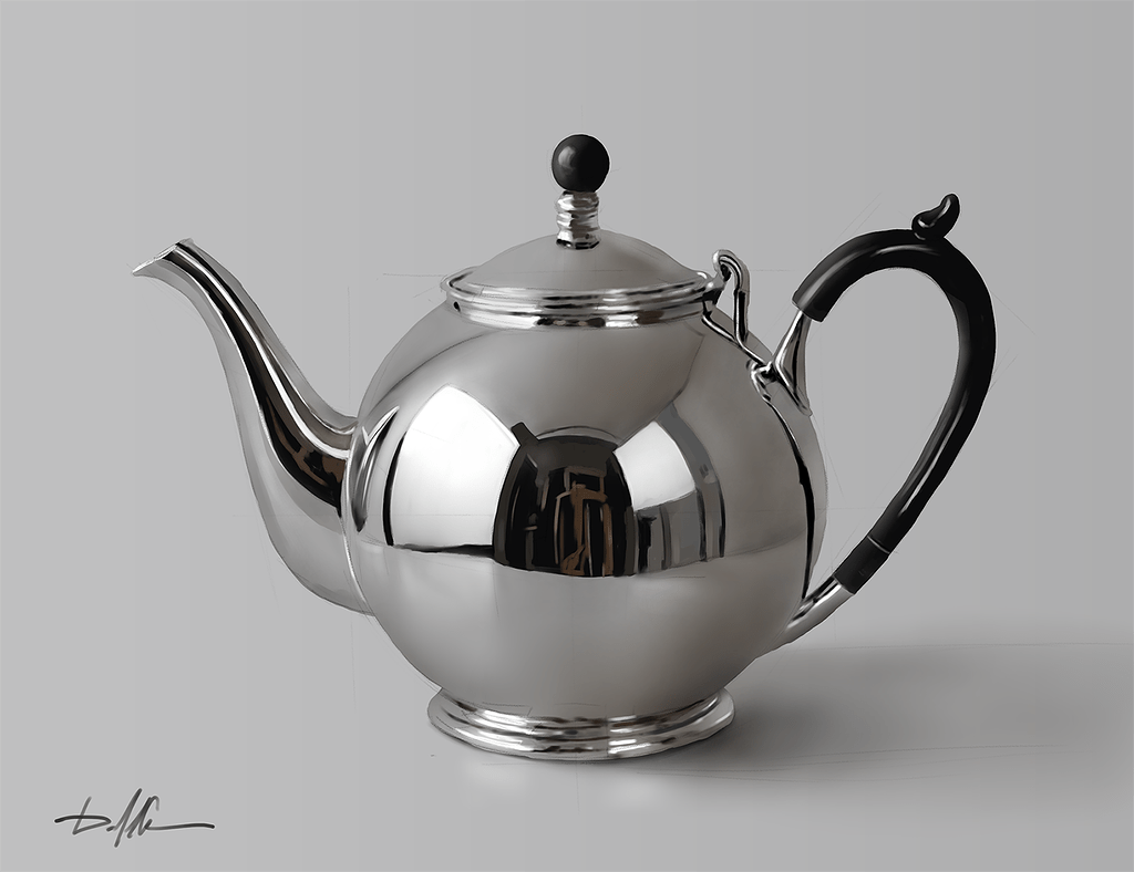Realistic Chrome Object Painting with Process Timelapse - Finished ...