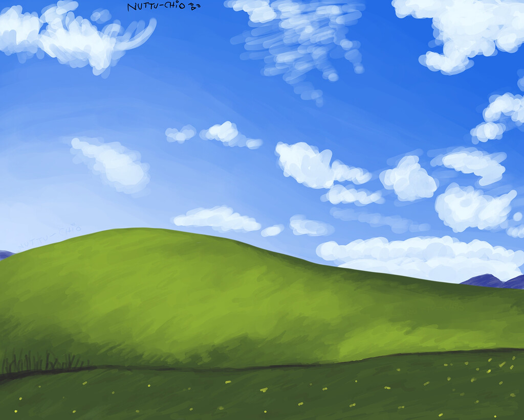 I drew the windows xp wallpaper (aka bliss) - Finished Artworks - Krita ...