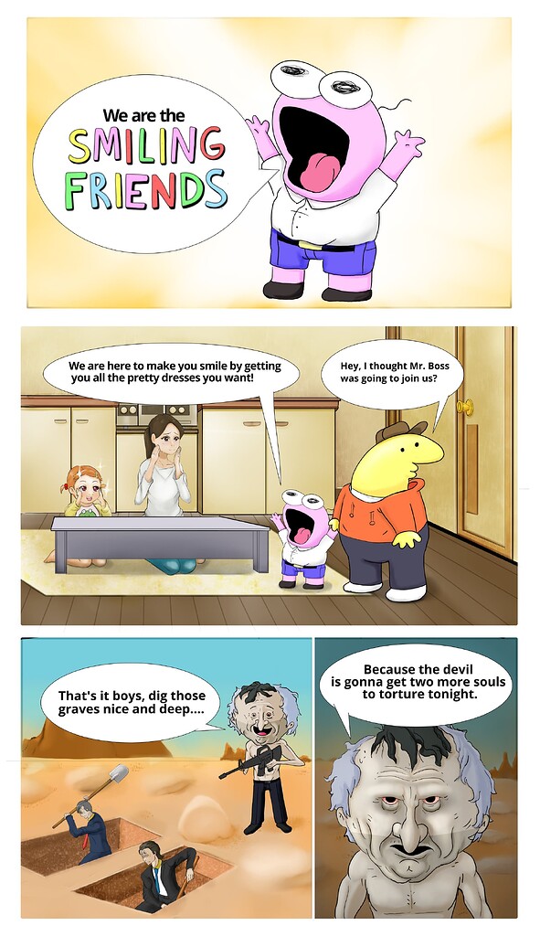 Smiling Friends x DanDaDan - Finished Artworks - Krita Artists