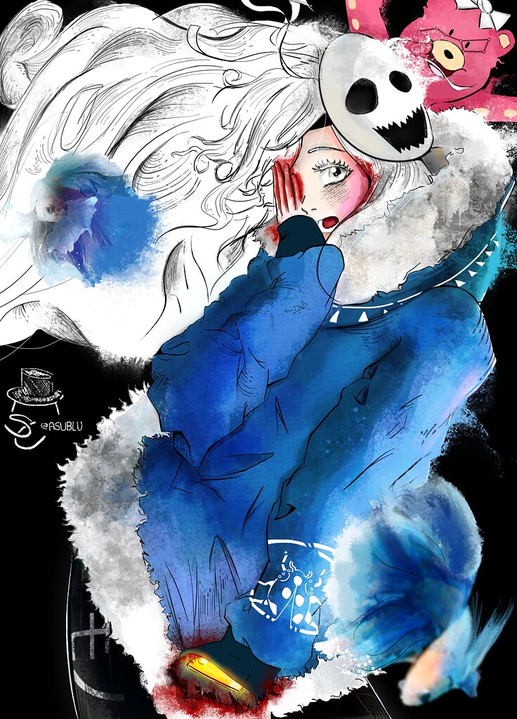 A girl in a blue coat - Finished Artworks - Krita Artists