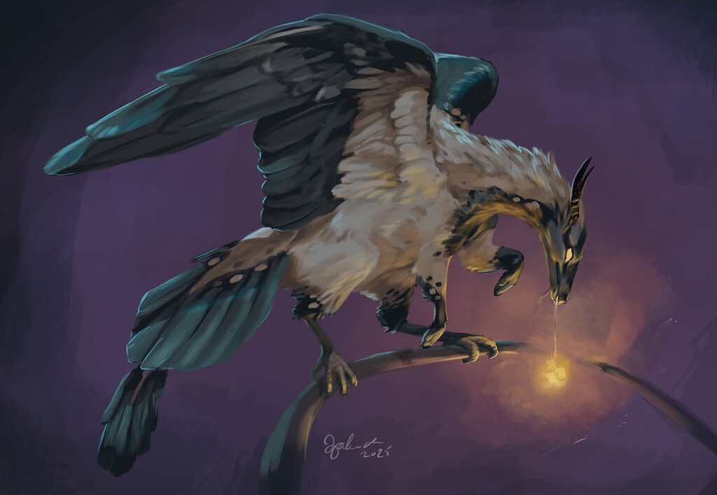 Crow dragon - Finished Artworks - Krita Artists
