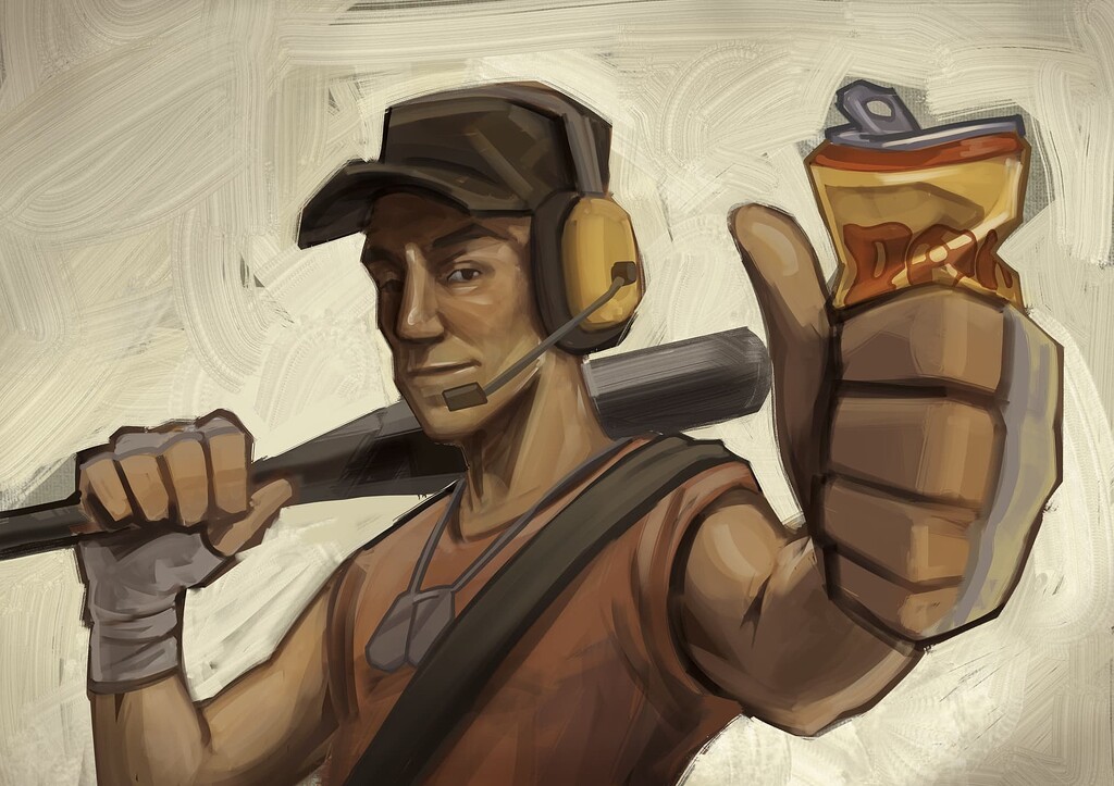 Team Fortress 2 Scout fanart - Finished Artworks - Krita Artists