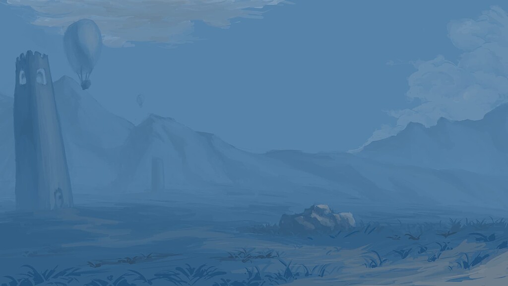 Monochromatic Landscape - Finished Artworks - Krita Artists