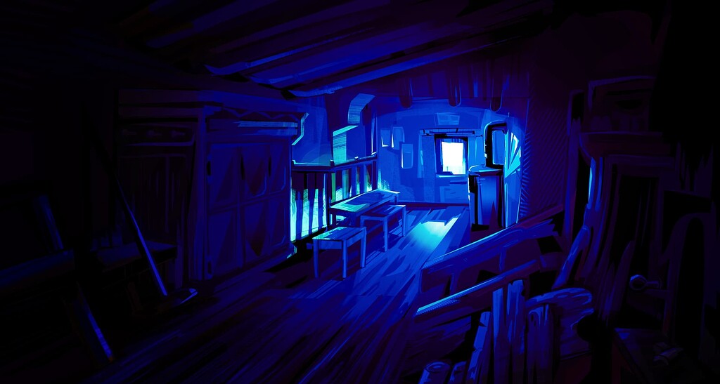Animation background study04-lighting pross with reference - Finished ...