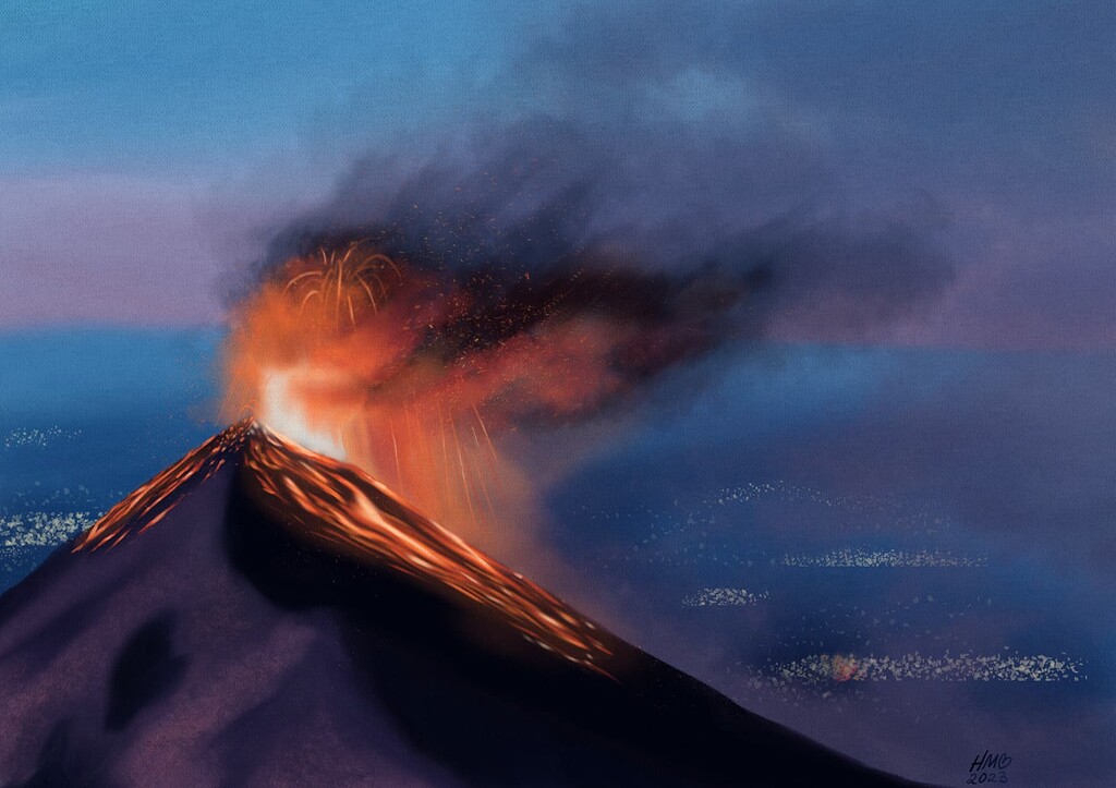 Volcán de Fuego, Guatemala - Finished Artworks - Krita Artists