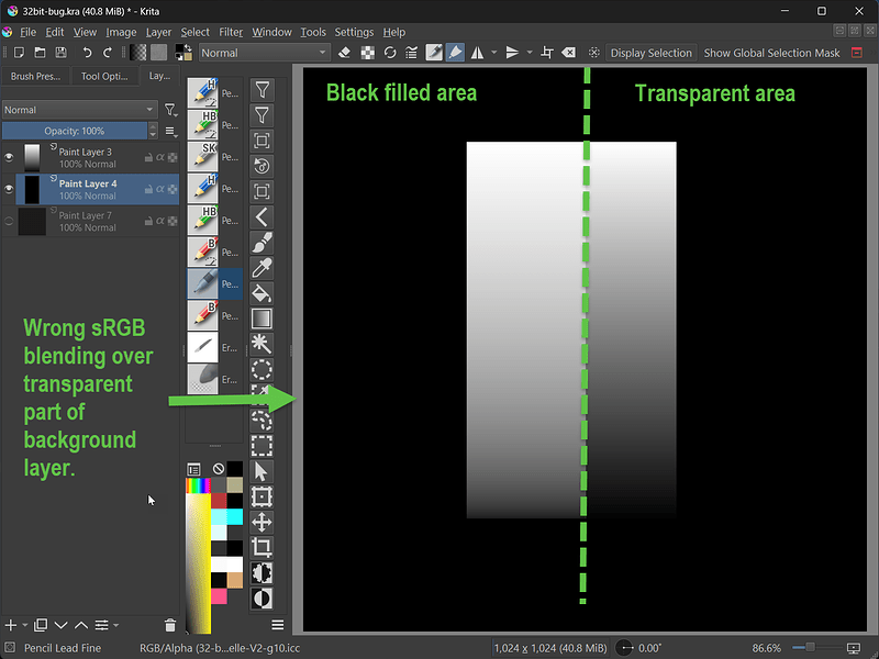 Unexpected alpha blending with linear color space - Basics & Interface ...