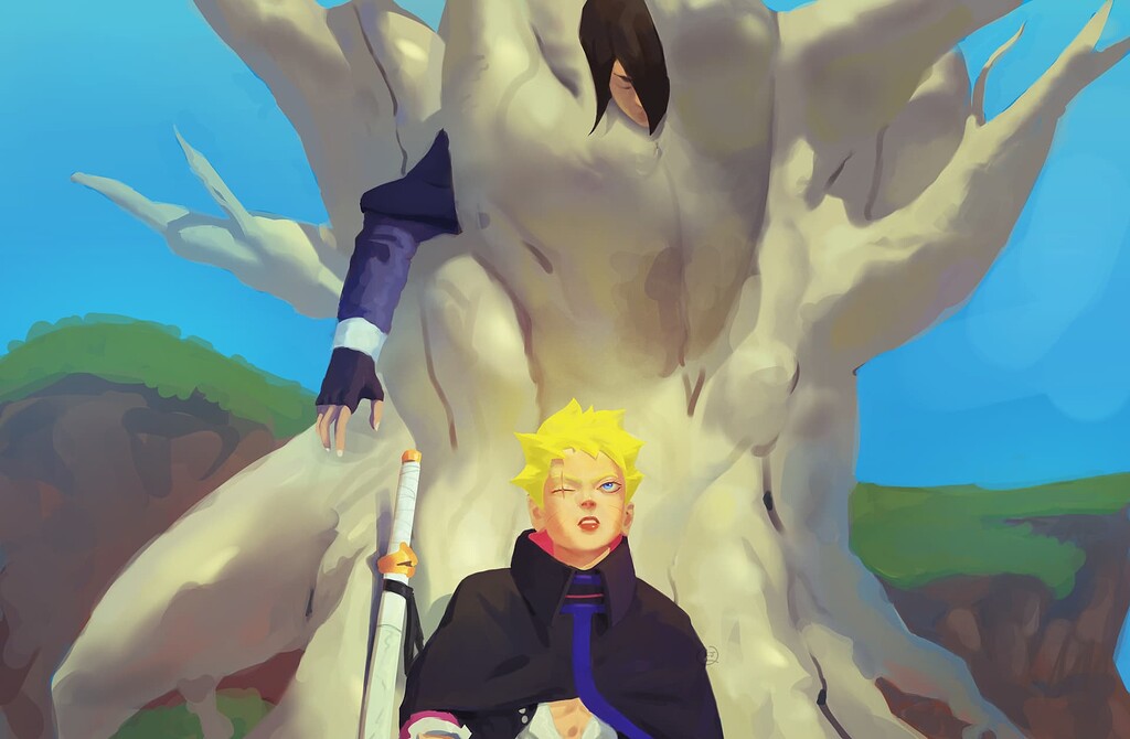 Painted boruto manga panel - Finished Artworks - Krita Artists
