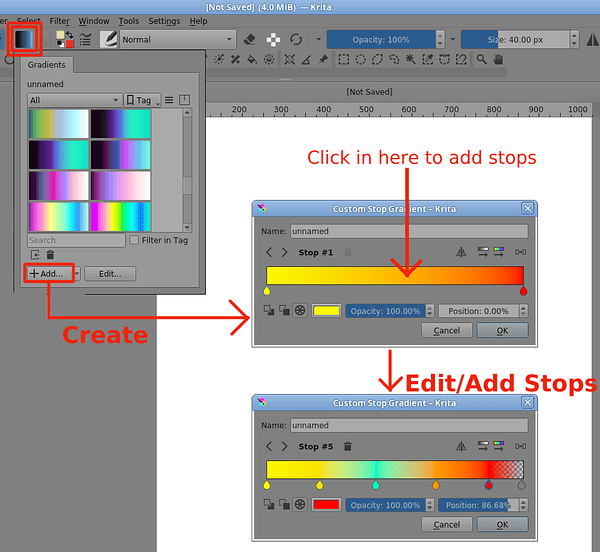 How to make a multicolored gradient? - General Questions - Krita Artists