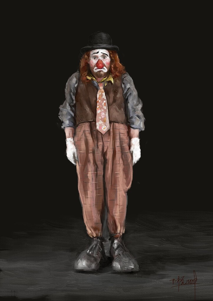Lonely clown - Finished Artworks - Krita Artists