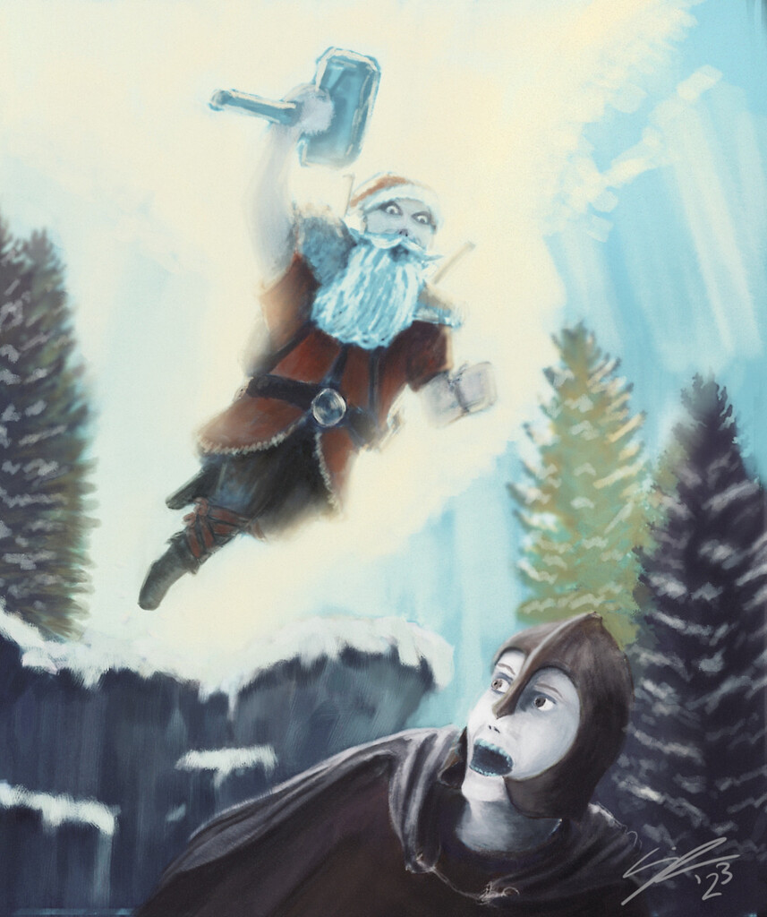 Crashing through the snow - Finished Artworks - Krita Artists