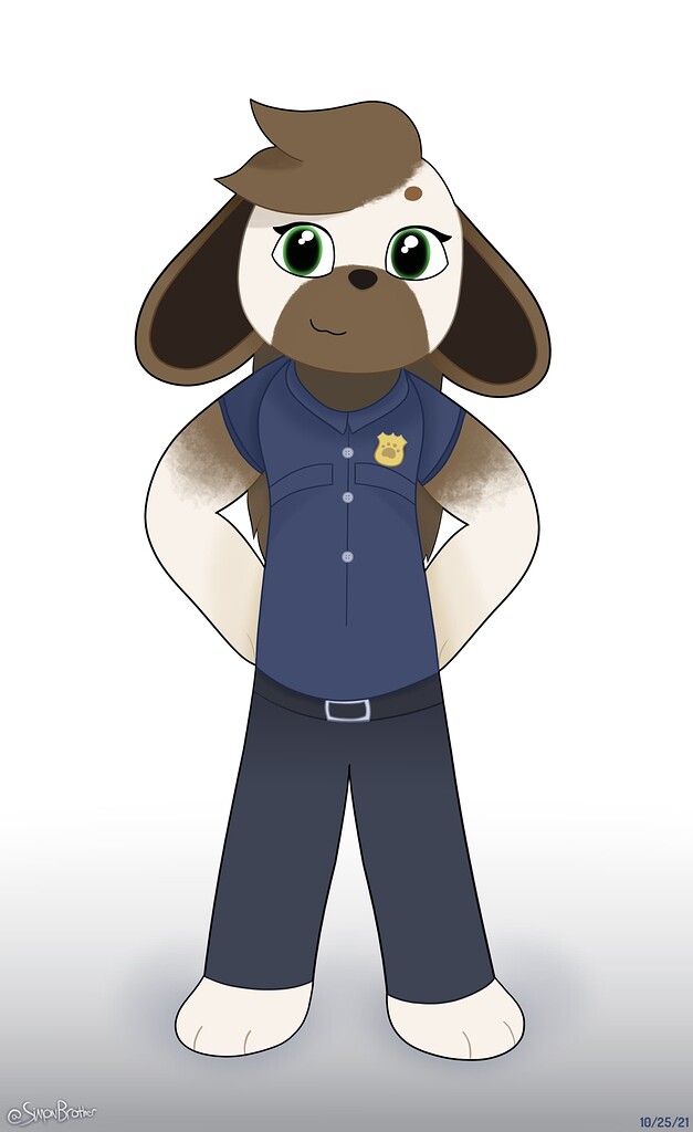 Cora's Police Costume (furryverse) - Finished Artworks - Krita Artists