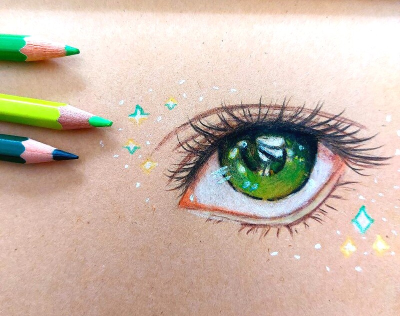 Traditional coloring using colored pencils 💚 with the color of life ...
