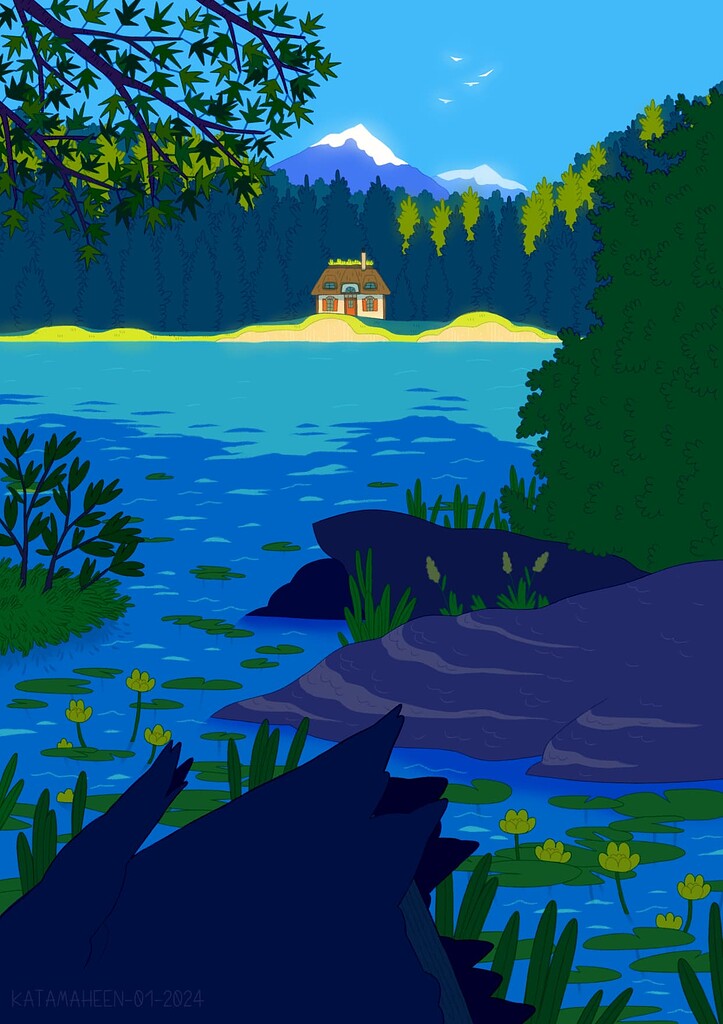 Landscapes Drawings - sketchbook - Krita Artists