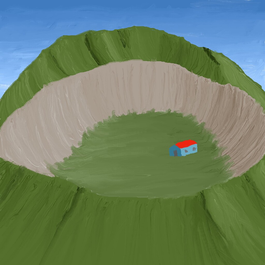 Volcano House - Finished Artworks - Krita Artists
