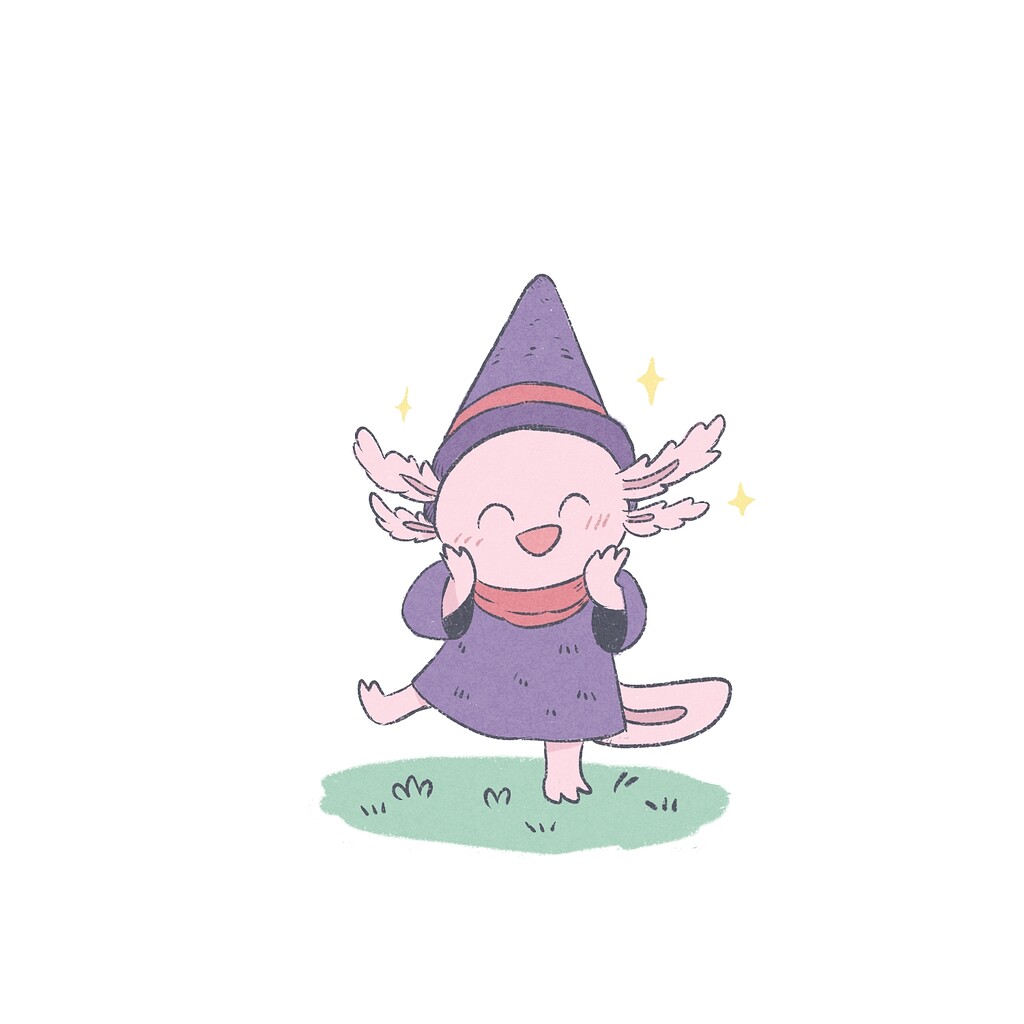 Magic Axolotl - Finished Artworks - Krita Artists
