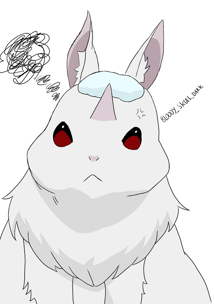 Cute rabbit from Re:Zero (Color) - Finished Artworks - Krita Artists
