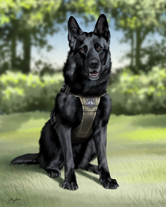 Police K9 Portrait - Finished Artworks - Krita Artists