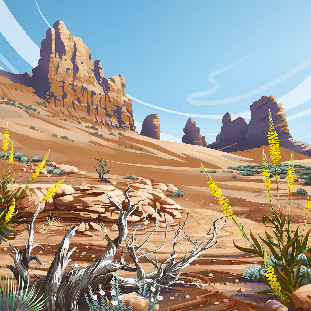 Desert Prince's Plume - Finished Artworks - Krita Artists