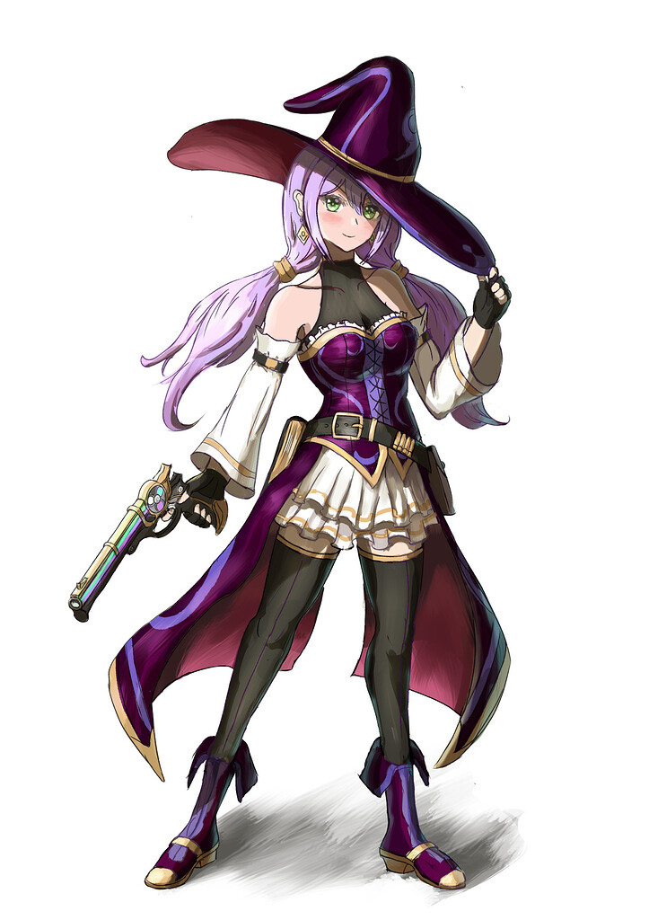 Gunwitch OC: Airi - Finished Artworks - Krita Artists
