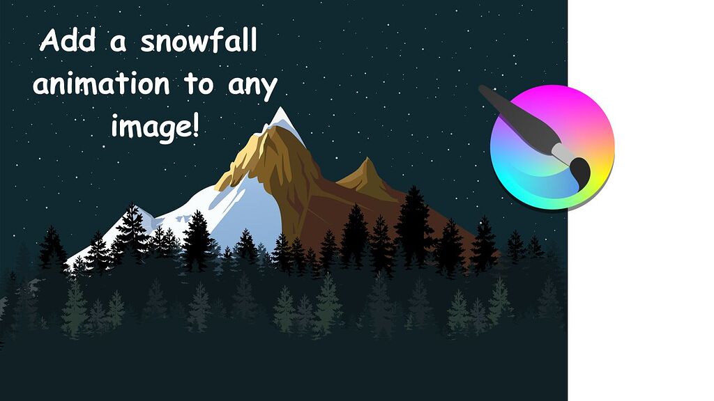 KRITA 5.1.3 - ANIMATION - Add a snow fall animation to your favorite ...