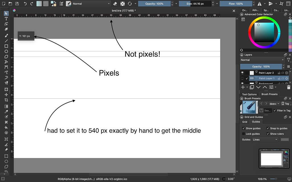 Better guides. Correct units and snapping - Feature Requests - Krita ...