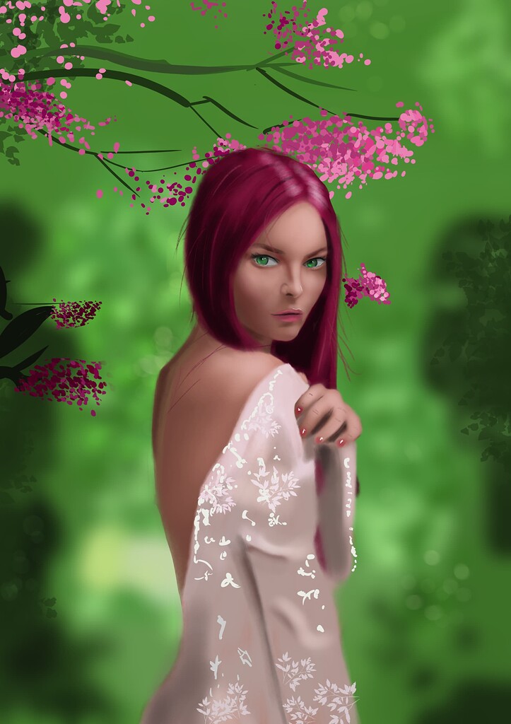 Cherry princess - Finished Artworks - Krita Artists