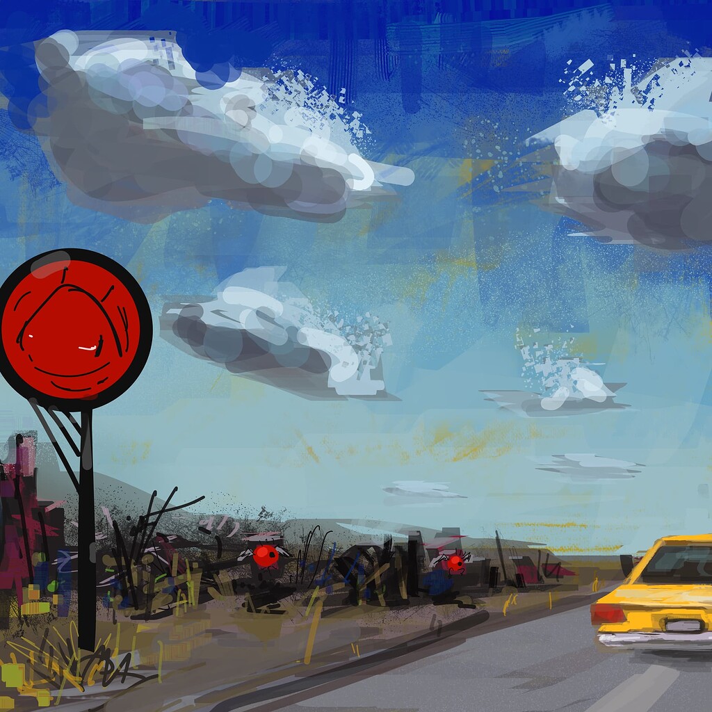 New little drawing, I drew this as a little experiment from a tutorial ...