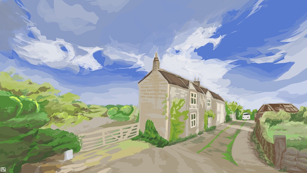 Random landscape that I made - Finished Artworks - Krita Artists