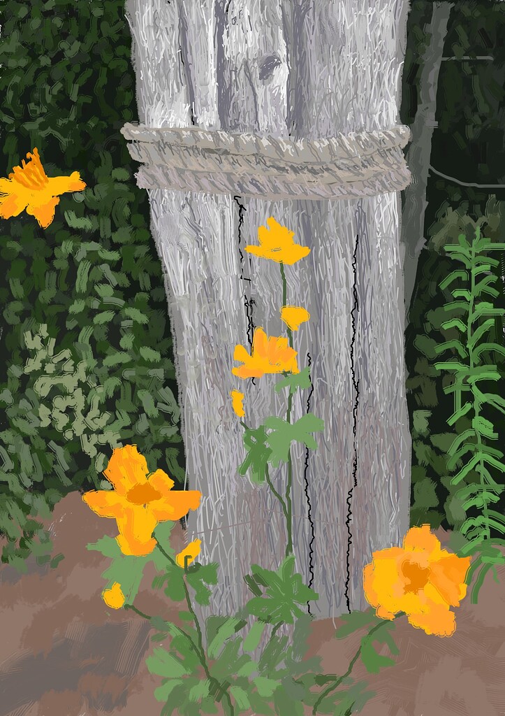 Flowers and Post - Finished Artworks - Krita Artists