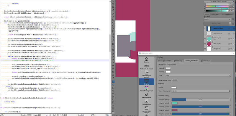Customize the overlay color of the selected area in the selection mask ...