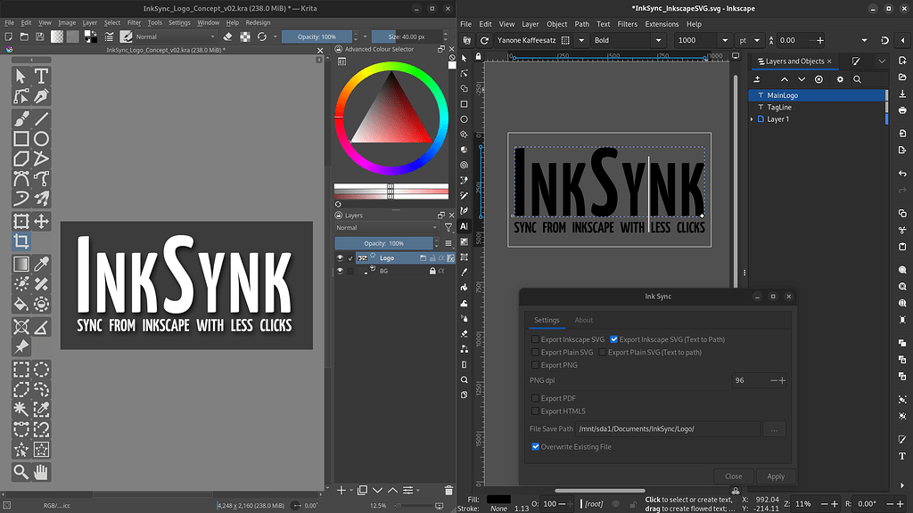 New Inkscape 1.3 plugin: Ink Sync; (The work-around to SVG text looking ...