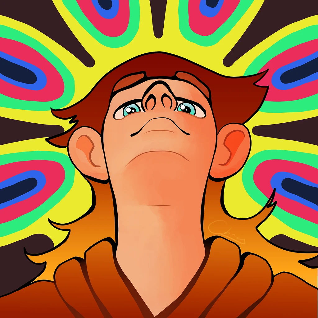 Guy with head tilted upward - Original Illustration + Animation ...