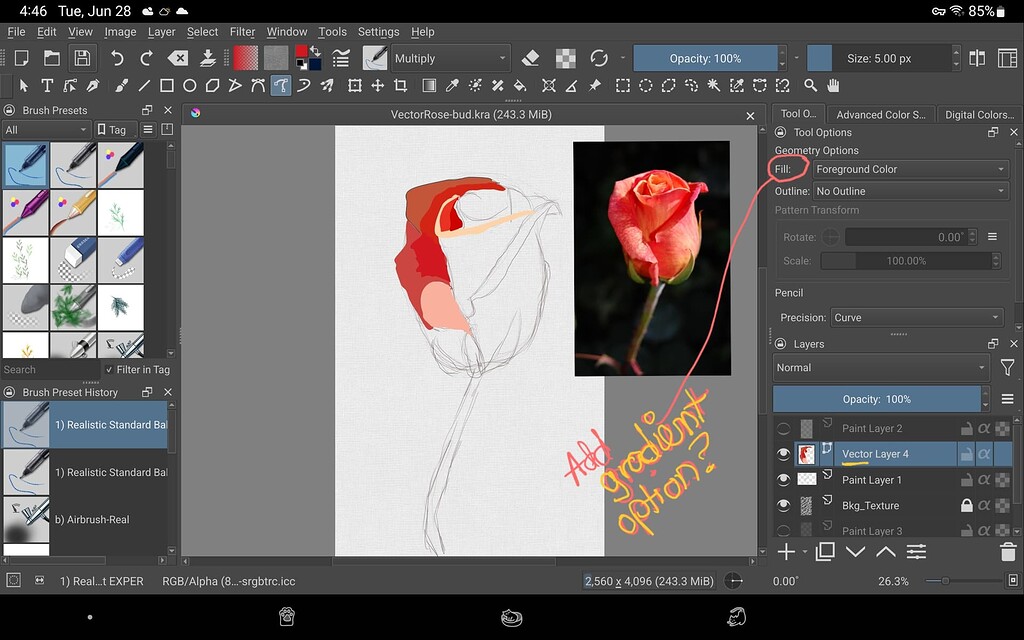 Add Gradient option to Vector tools? - Feature Requests - Krita Artists