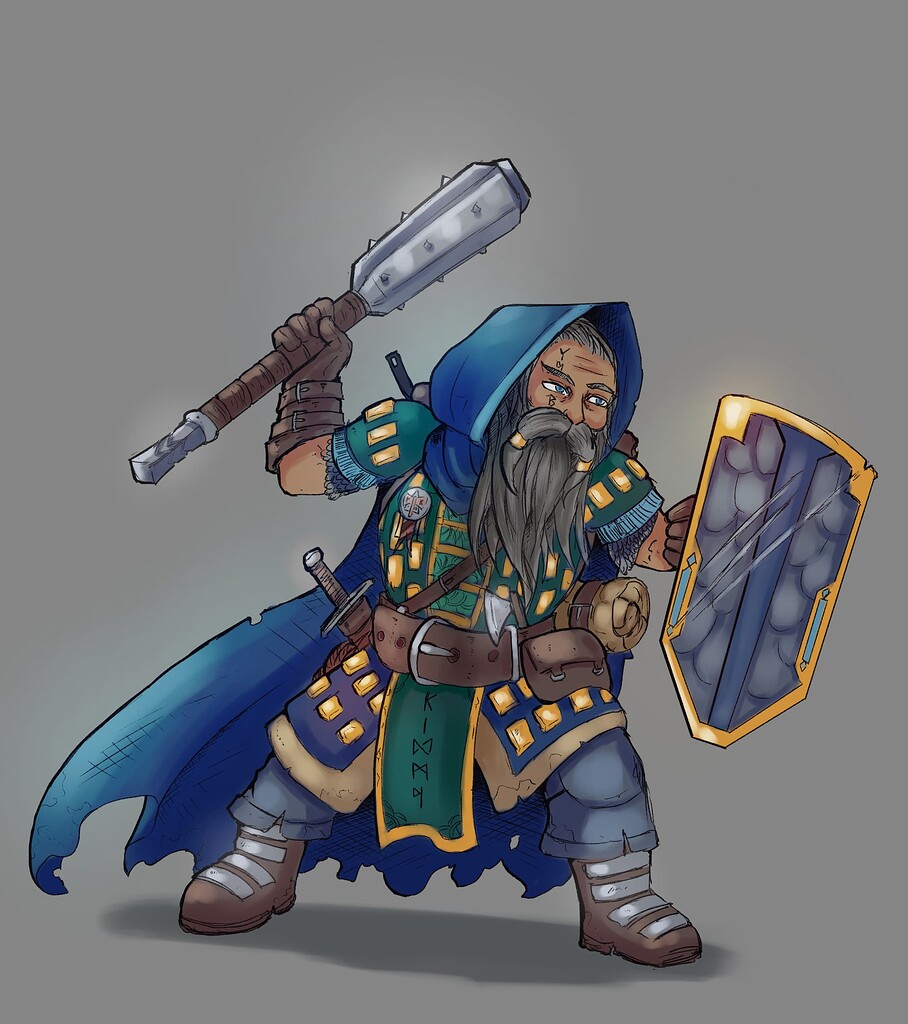 Dwarf for DnD - Finished Artworks - Krita Artists