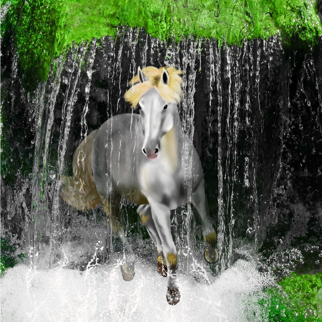 Waterfall Horse - Finished Artworks - Krita Artists