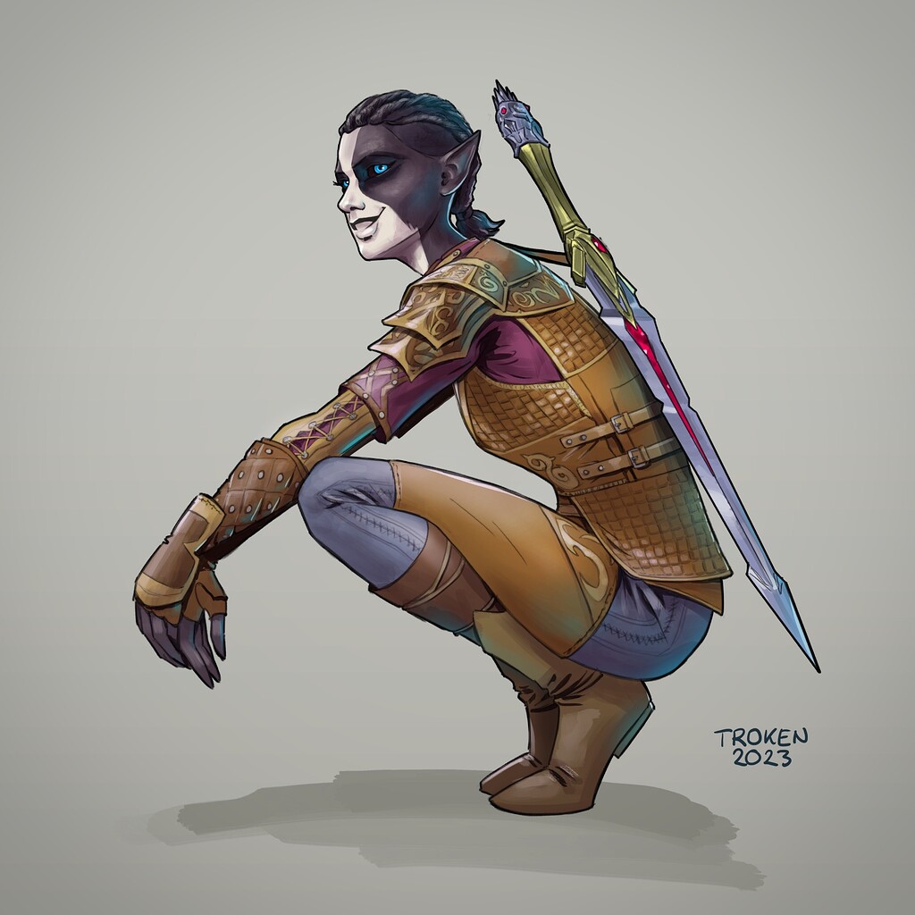 My character from Baldurs Gate 3 - Finished Artworks - Krita Artists