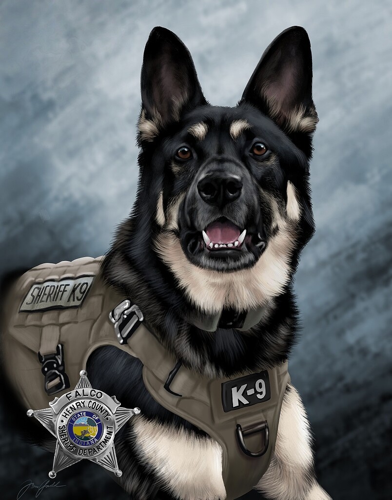 K9 Sheriff Officer Falco - Finished Artworks - Krita Artists
