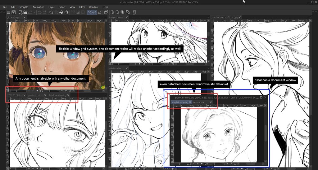 Unified Subwindows and Tab [multiple document mode] - Feature Requests - Krita Artists